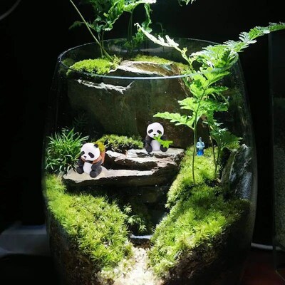 Panda Mini Figurines Miniature Panda Microo Landscape Orname