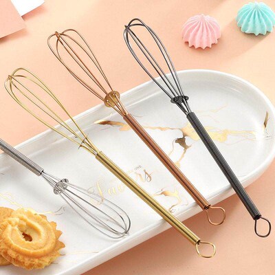 1~10PCS 18cm Egg Stirring 304 Stainless Steel Wire Whisk Man