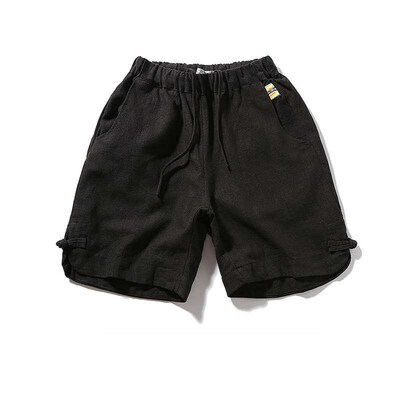 orts Mens Summer Linen Mens Summer Five-point Pants tendy