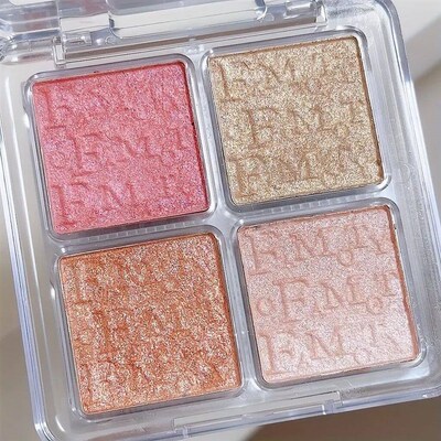 4 Color Face Highlighter Palette Illuminator Palette Natural