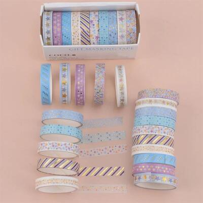 10Rolls Stars Washi Tape Decorative Adhesive Tape School Jou