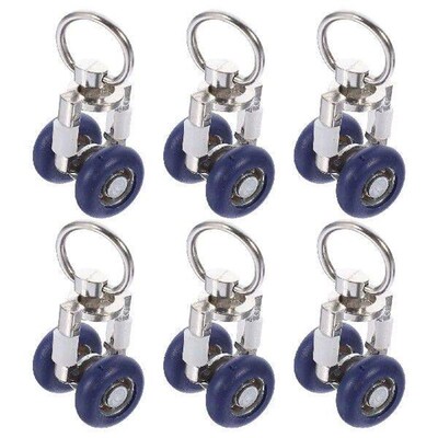 6PCS Curtain Track Wheel Silent Runner Drapery Glider Hooks