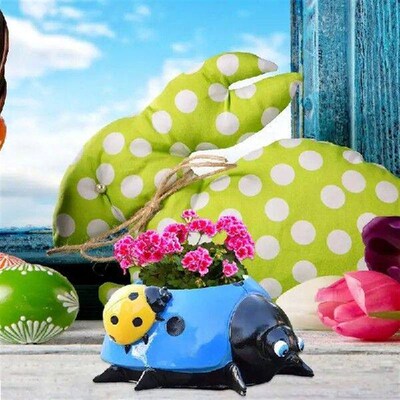 Ladybug Flower Pot Decor Seven-Star Ladybug Cute Animal