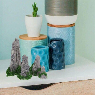 12 Pcs Micro Landscape Rockery Fish Tank Aquarium
