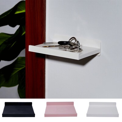 Punch-Free Key Rack Wall Shelf Door Back Shelves Sundries St