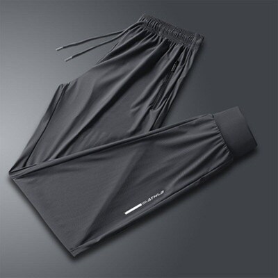 Summer Ice Silk Pants for Men Nylon Drape QuickDrying Pants