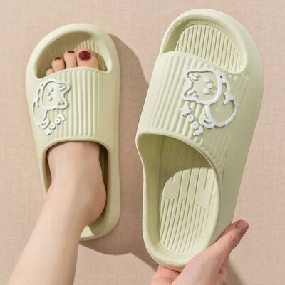 Summer Slippers Bathroom Platform Non-Slip Home Bear Cartoon