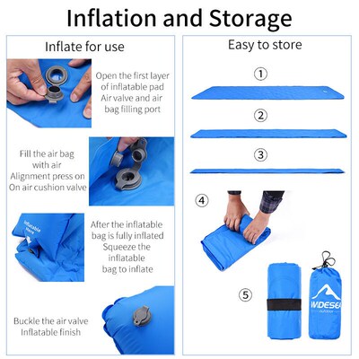 Widesea Camping Sleeping Pad Inflatable Air Mattresses