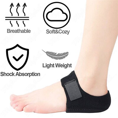 2 Pieces Pain Relief for Plantar Gel Heel Pad Fasciitis Sock