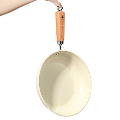 Non-stick small frying pan, flat bottom household ceramic st