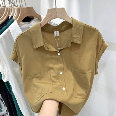 European Station Short-sleeved Shirt Womens Summer Thin Des