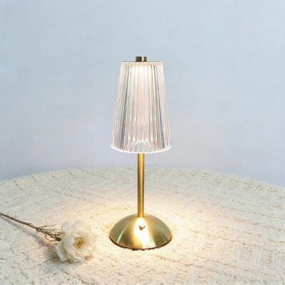 Vintage Crystal Table Lamp Touch-controlled Dimming Recharge