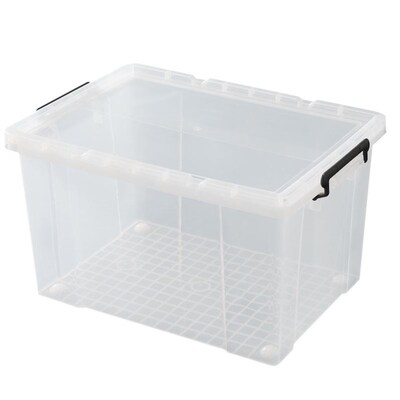 Large transparent plastic clothes quilt toy storage box big