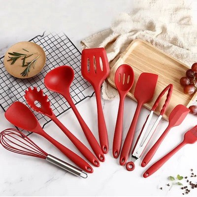 10 PCS Silicone Cookware Set Kitchen Cooking Tools Baking To