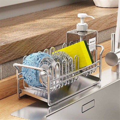 Stainless Steel Kitchen Dishcloth Holder Rag Hanger Sink