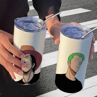 480Ml One Piece Luffy Portgas D Ace Water Bottle for Woman M