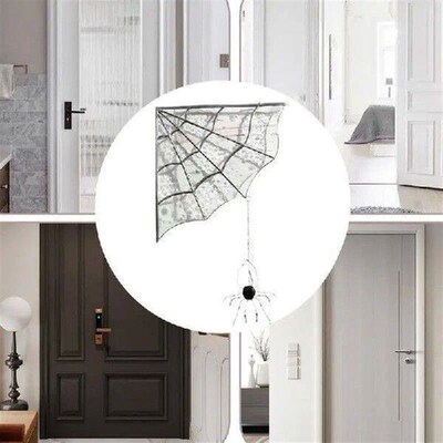 Spider Webs Window Wall Decor Fake Spiders With Cobwebs
