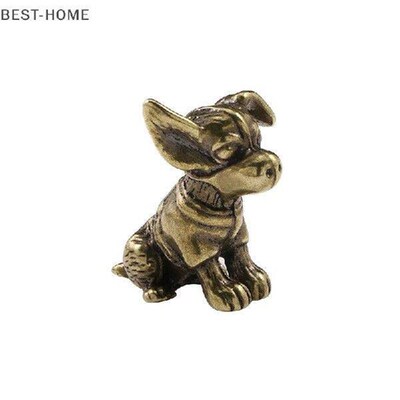 Copper Sculpture Solid Copper Puppy Brass Ornaments Cute