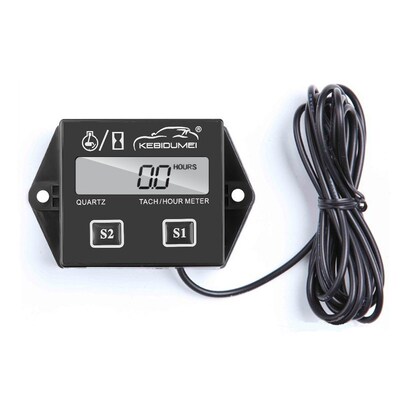 Digital Engine Tach Hour Meter Waterproof Tachometer Gauge E