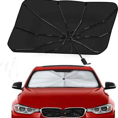Car Windshield Sun Shade Umbrella Foldable Car Sunshade Fron