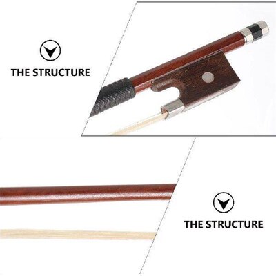 Violin Bow with Horse Hair Practice Rosewood Instrument