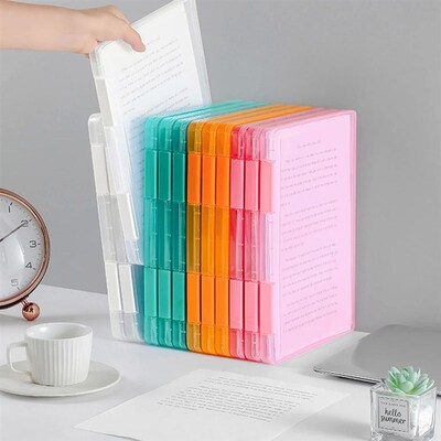 Plastic A4 File Case Document Organizer Box Transparent Stor