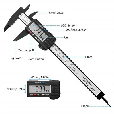 150mm 100mm 0.1mm Electronic Digital Caliper Measuring Tool