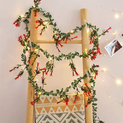 10/20 Leds Flower String Light Garland Leaves LED Fairy Ligh