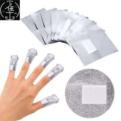 100Pcs Nail Polish Remover Acetone Foil Wrap UV Gel Soak Off