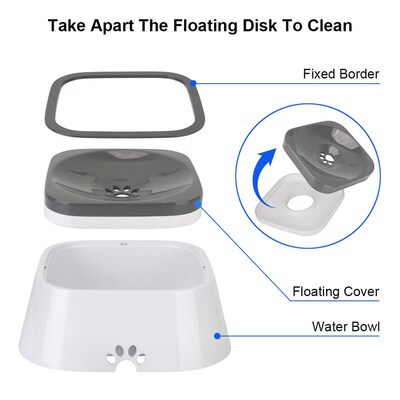 Slow Water Feeder Dispenser Pet Fountain Carried Floating Bo