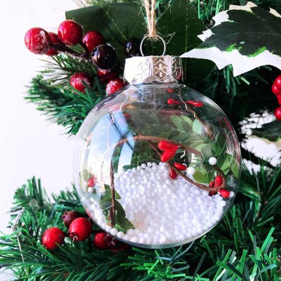 10pcs 8cm 10cm Christmas Transparent Ball DIY Craft Fillable