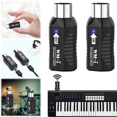 Mini Wireless Transmission MIDI System Plug and Play