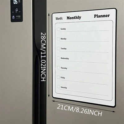 21x28cm Rewritable Monthly Weekly Planner Fridge Magnets Cre