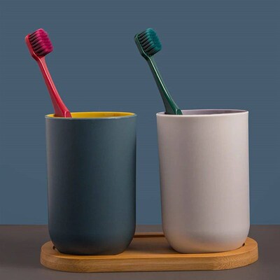 Four colors New Volcanic Charcoal Toothbrush Widen Soft Eco