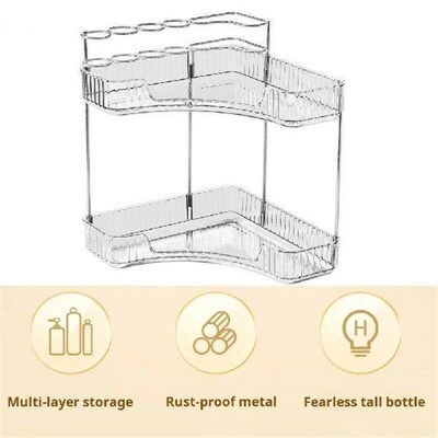 Bathroom Storage Rack Countertop Organizer T Double Tier