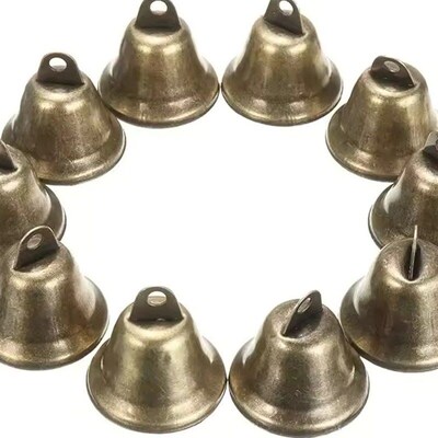 5pcs 38mm Brass Christmas Jingle Bells Pet Pendants Hanging