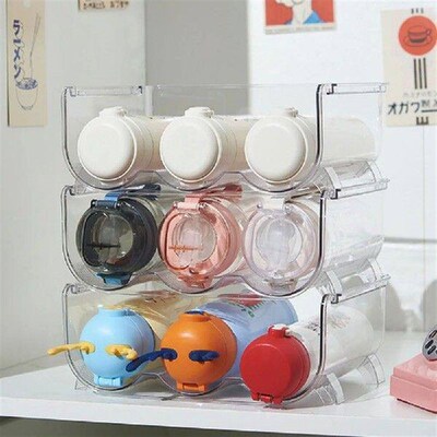 Water Bottle Organizer Holders Stackable Pantry