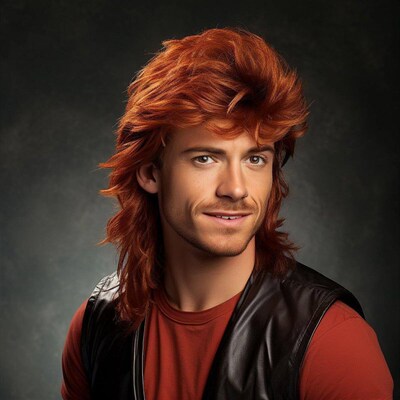 Wig Hair Fashion Menswig Fluffy Short Hair Mechanism Chemic