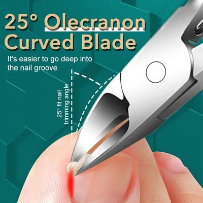 1 Pcs Nail Clippers Thick Ingrown Toenails Sharp Curved Blad