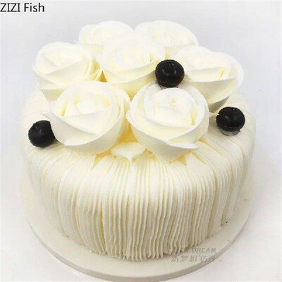 Plastic Birthday Fake Cake Model Cream Decorating Cake