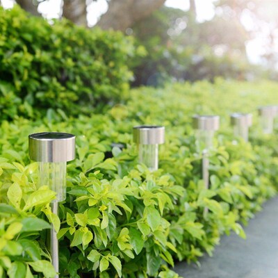 10PCS Solar Lights Outdoor LED Solar Garden Pathway Light  W