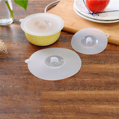 Safe FDA Grade Silicone White Cup Cover Bowl Lid Heat-resist