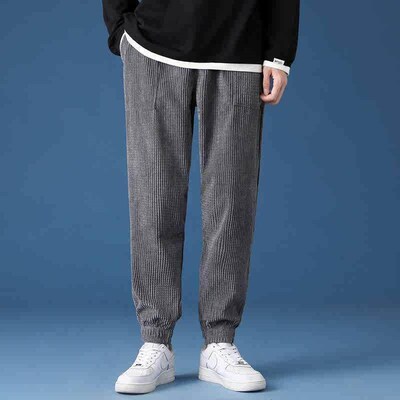 2022 Corduroy Pts Men Casual Harem Clothing Work Home Setw