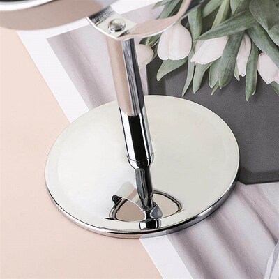 Desktop Double-Sided Makeup Mirror, Stainless Steel Magnifyi