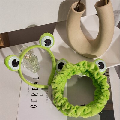 Funny Frog Makeup Headband Wide-brimmed Elastic Hairbands Cu