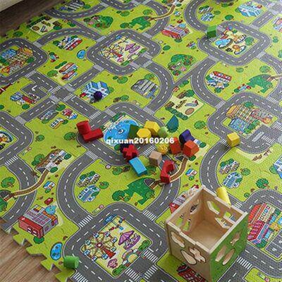 .Car City Scene Taffic Highway Map Baby Gym Kids Play Mat De