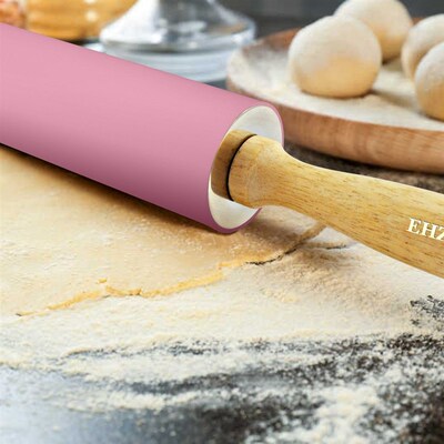 EHZ Rolling Pin 18.9 Inch Stainless Steel Silicone Roller Wh