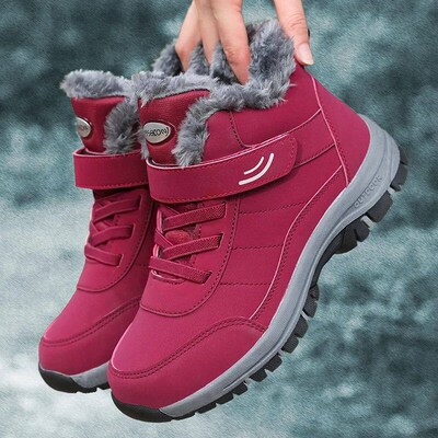 Snow Boot for Men Caual Winter Shoe Platform Non-lip Warm Fu
