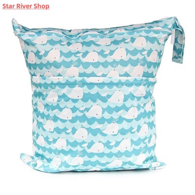 Wet Dry Bag XL:40*45cm Baby Maternity Packs Washable Zipper