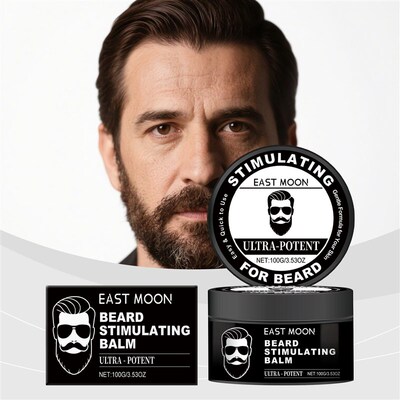 EAST MOON Mens Beard Care Balm - Gentle Nourishment for Sof